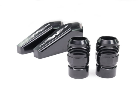 Billet Burn Down Breather Quick Release Fittings Black Anodized (Pair ...